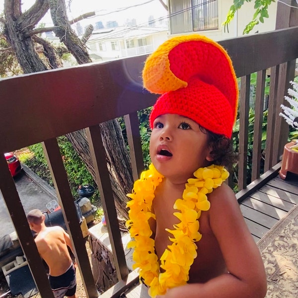 Hand Crochet Baby Hawaiian Traditional Feather Cloak / Cape Ahu'ula ...