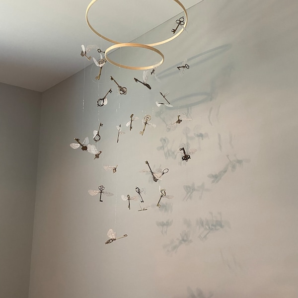 Flying Key Mobile for the Wizard Themed Nursery - Magic Theme Baby ...