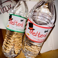 Melted Snowman Water Bottle Wrappers, Melting Snowman, Water Bottle ...