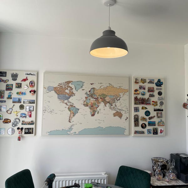 Magnet Board or Pin Board for Wall, Magnet Collection Board for Travel ...