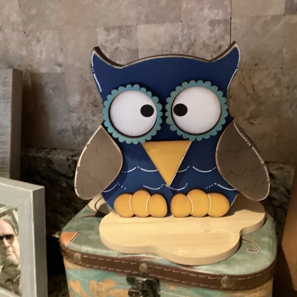 Rustic Wood Owl Decor - Charming Farmhouse Accent, Perfect for Woodland ...