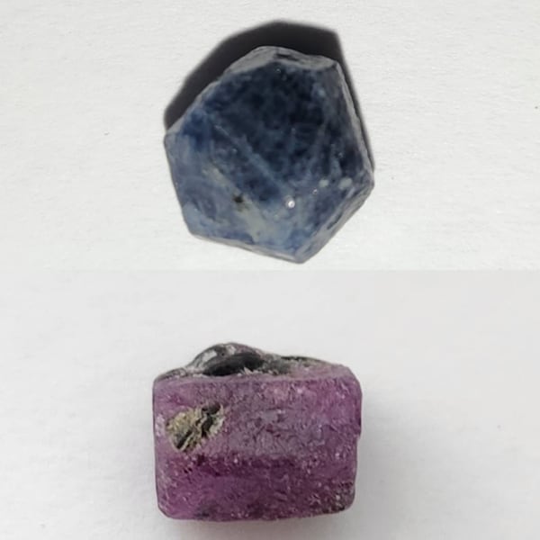 Mixed Ruby & Sapphire Crystals, Small Rough Natural Ruby Crystals and ...