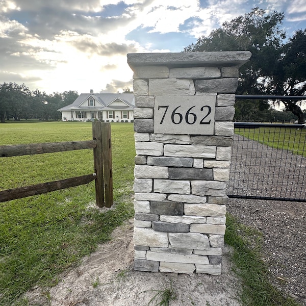 Watermark Buff Custom Engraved Stone for Address Stone 16x10x1.75 ...