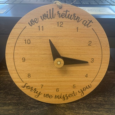 Be Back Soon Sign / Business Sign / will Return At Sign / Lunch Break ...