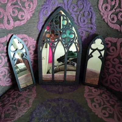 Gothic Mirror, Set of 3, GOLD Mirrors, Witchy, Cathedral - Etsy