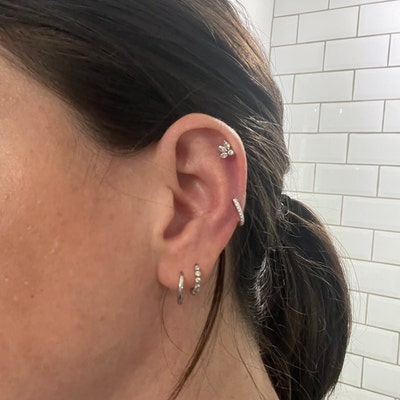 Straight Post Huggie Earrings Straight Post Hoops Small Hoop Earrings ...