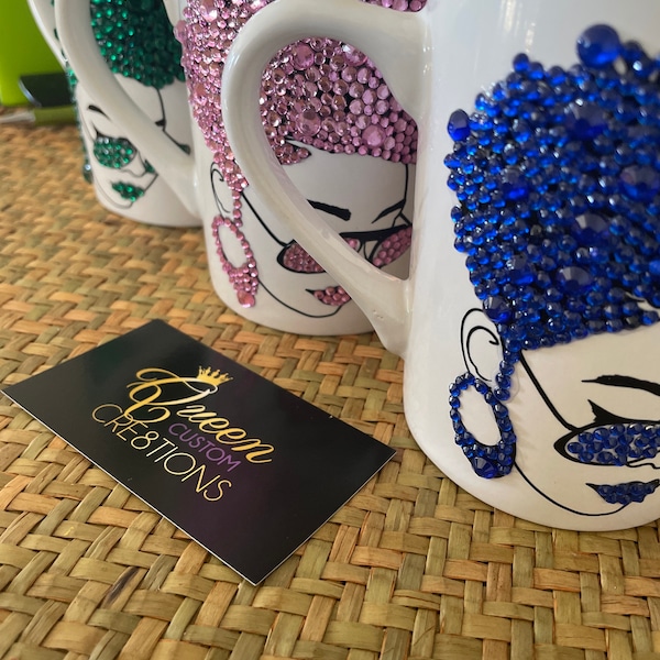 Bling Coffee Mug| Java Mug| Afro Lady| Gifts for Her| Mothers Day Gift ...