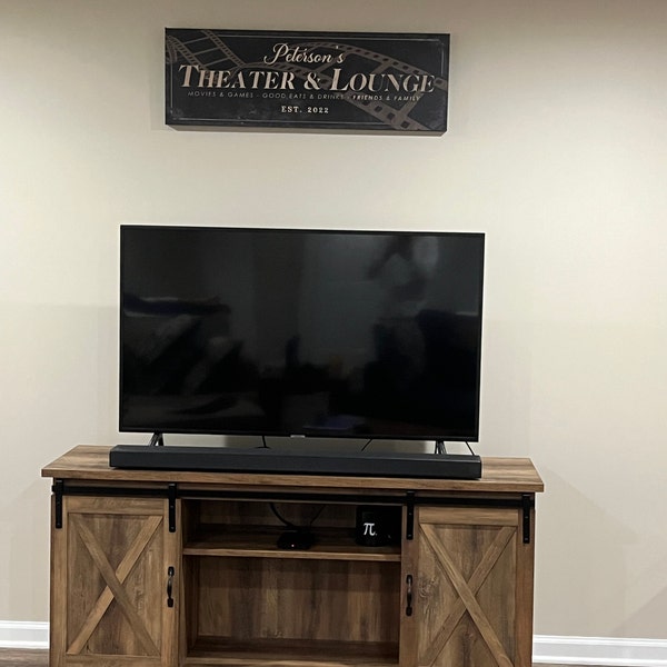 Theater & Lounge Sign, Custom Theater Sign, Personalized Lounge Sign ...