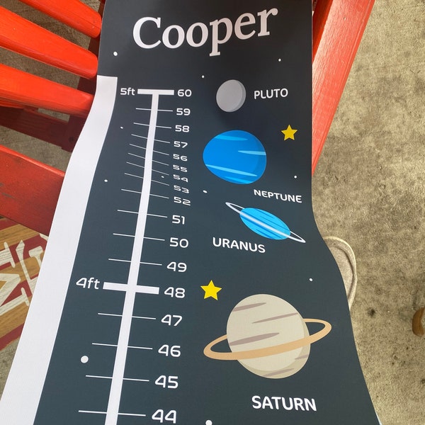 Planet, Personalized Growth Chart, Height Chart, Kids Growth Chart ...
