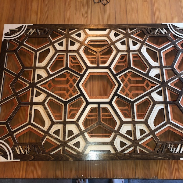 Customizable Decorative Wall Panel (laser Cut Geometric Wall Art) 2ft ...