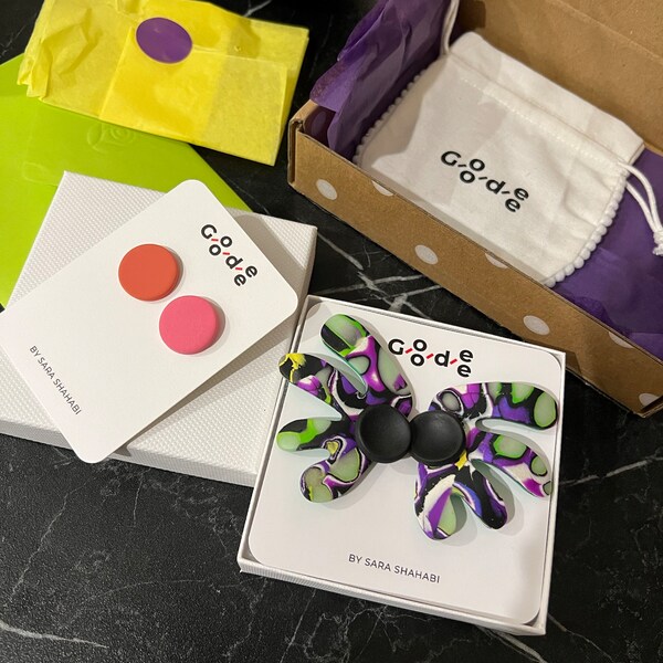 Unique Design, Super Bold Statement Oversized Studs | Glow-in-dark ...