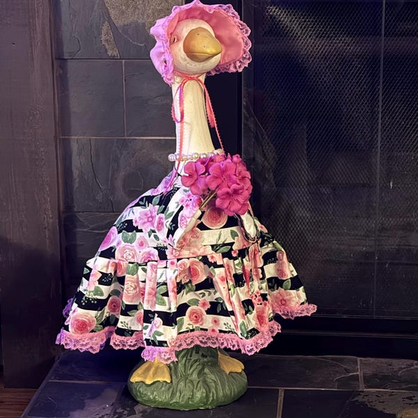 Sunflower Goose Outfit/large Goose/porch Goose/garden Goose/lawn Goose ...