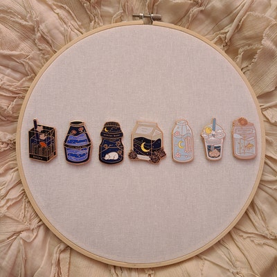 Black Blank Pin Display Hoop, Empty Embroidery Hoop for Badge Collage ...