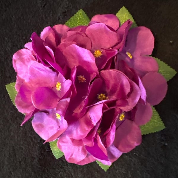 African Violet Corsage// DST African Violet Flower Pin//purple Flower ...