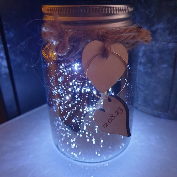 Personalised Special Date Mini Light up HAND PAINTED Night Light ...