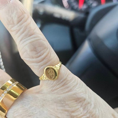 Custom Graduation Signet Ring, Senior Ring, School Class Ring, Pave ...