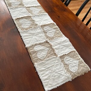 Strawberry Table Runner, Rag Quilt Table Runner, Spring Decor, Table ...