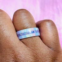 Unicorn Poop Ring With Opal Inlay - Diamond Dust Ring - Diamondcast ...