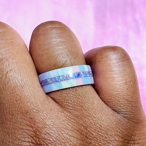 Unicorn Poop Ring With Opal Inlay Diamond Dust Ring Diamondcast ...