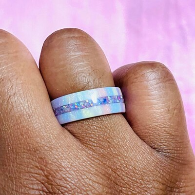Unicorn Poop Ring With Opal Inlay Diamond Dust Ring Diamondcast ...
