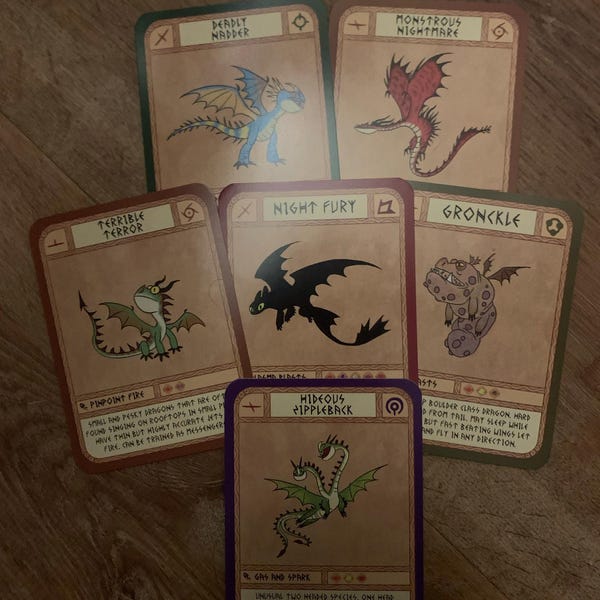 HTTYD Deck of Dragons (how to Train Your Dragon Cards) - Etsy