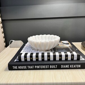 Marble Bowl Marble Scalloped Bowl Ruffle Bowl Jewellery - Etsy