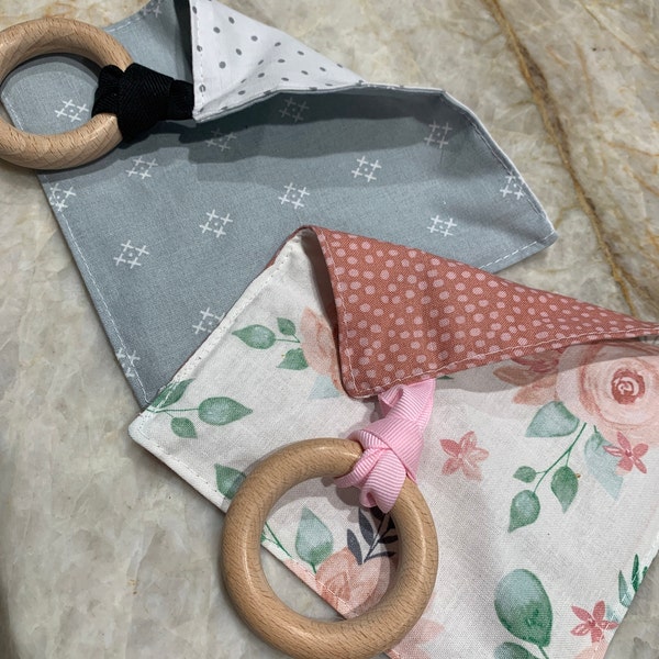 Braided Pacifier Clip |boho Binky Clip, Wooden Teether Clip, Gender ...