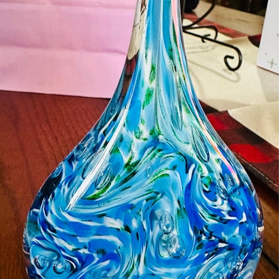 Ocean Tides-rd / Handblown Glass Paperweights - Etsy