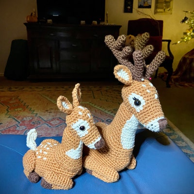 CROCHET PATTERN: the Fallow Deer Family Amigurumi Deer / Reindeer ...