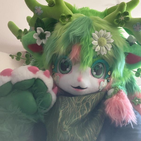 Lace-wing Skullie 'dusk' Furry Fursuit Partial Cosplay Costume - Etsy