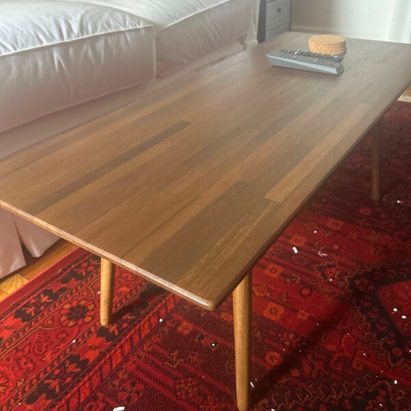 Engraved Walnut Teak Hardwood End / Side Table or Night Stand ...