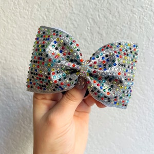 Brynn 3 Cheer Bow Rhinestone Template SVG DXF Silhouette - Etsy