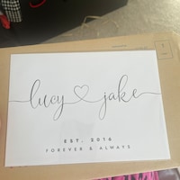 Personalised Print, Custom Couple Names and Date Print, Personalised ...