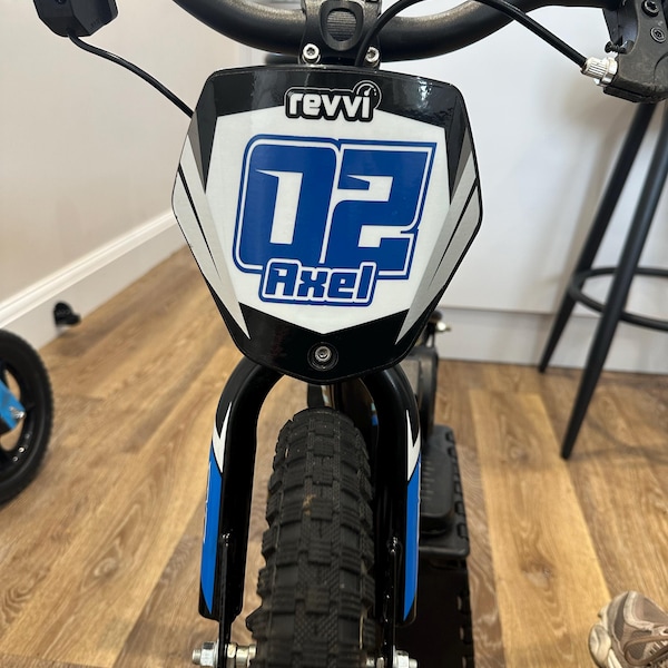 3x Custom Race Numbers Name Stickers Decals Vinyl Racing Motorbike MX ...