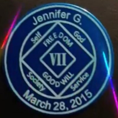 Personalized NA Anniversary Token, Anodized Aluminum Narcotics ...