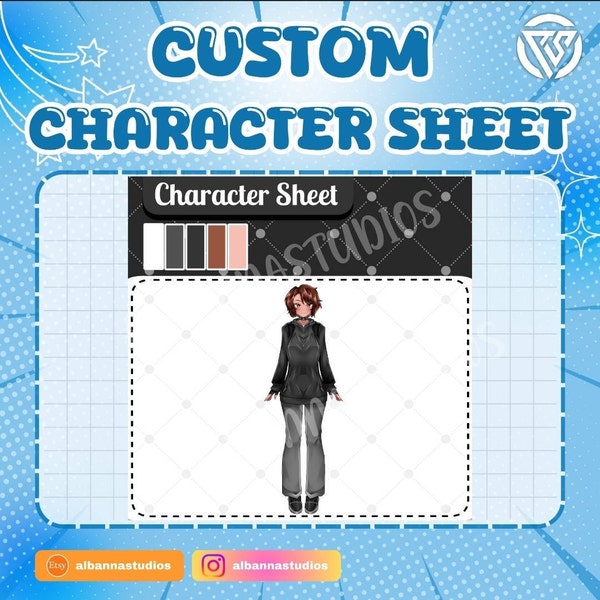 Custom Character Reference Sheet for Your Avatar | Custom Reference ...