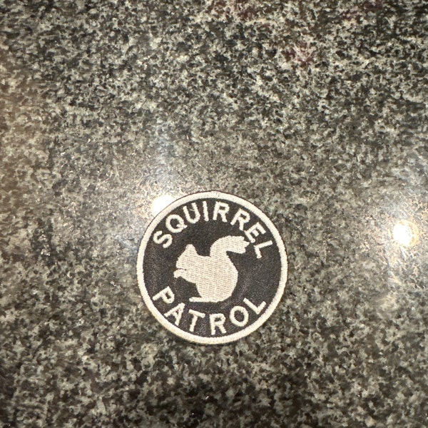 Squirrel Patrol Embroidered Patch With Hook and Loop Fastener Available ...