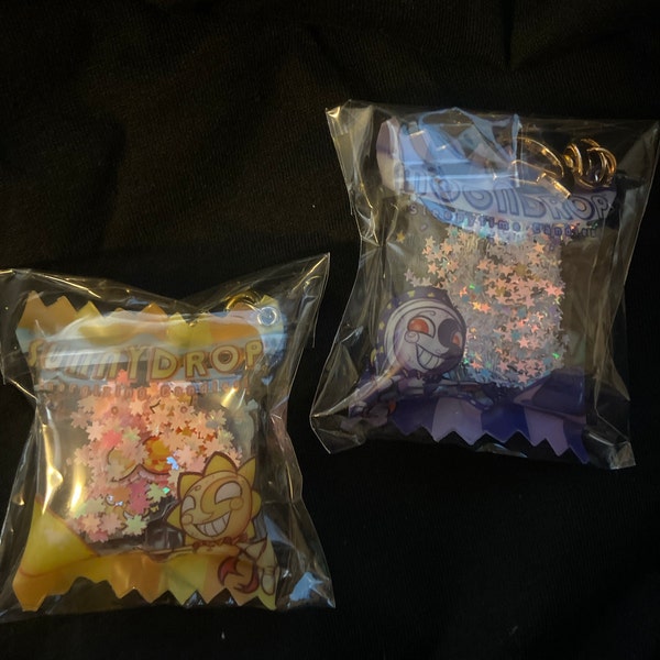 FNAF Daycare Attendant Keychain | Sun Moon Candy Bag Charm | Sundrop ...