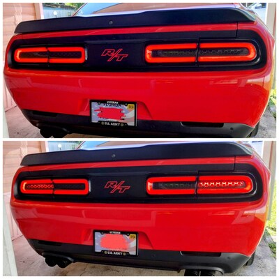 Rear Reflector Overlays Blackout Decal Kit Fits Dodge Challenger Sxt Gt ...