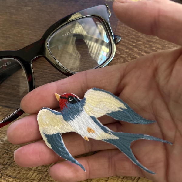 Swallow Bird, Lover Patch -embroidered Iron on Patch,cool Patches, High Quality Patch,gift Idea ...