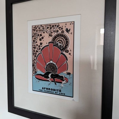 Icarus Greek Mythology Print, Graphic Minimalist Wall Art, the Fall of ...