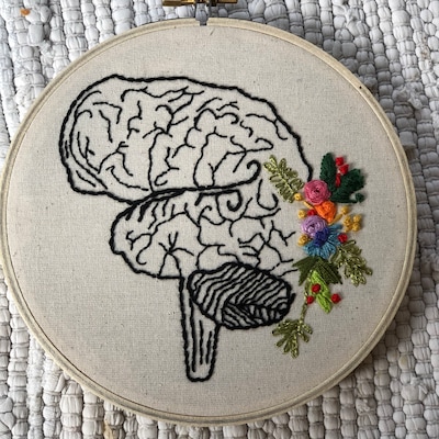 Anatomical Brain Embroidery PDF Pattern Download - Etsy