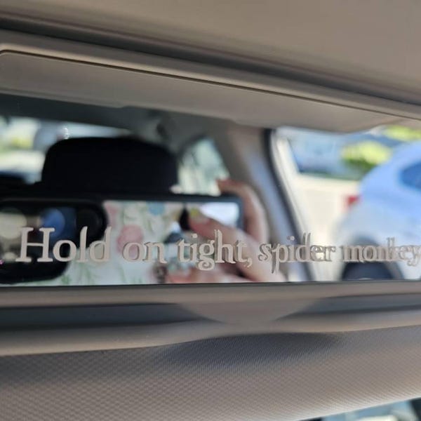 Hold on Tight, Spider Monkey - Twilight Visor Mirror Vinyl Decal - Etsy