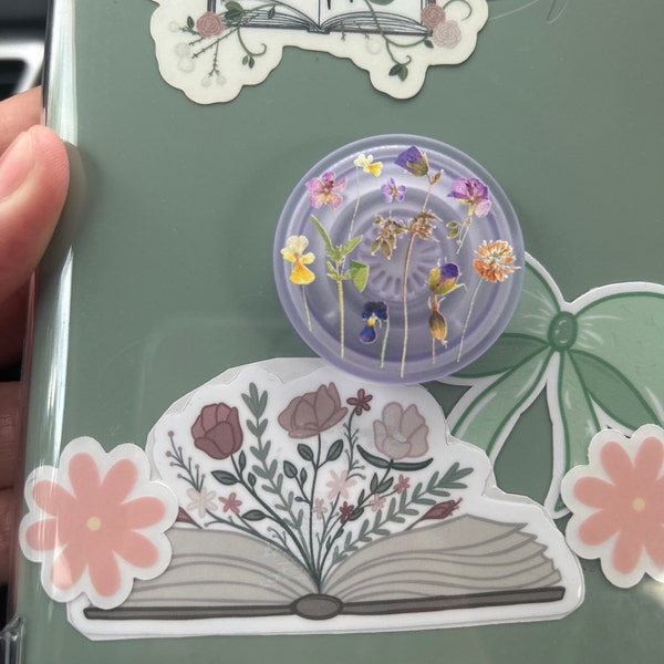 Floral Book Sticker / Open Book Sticker / Reading Sticker / Book ...