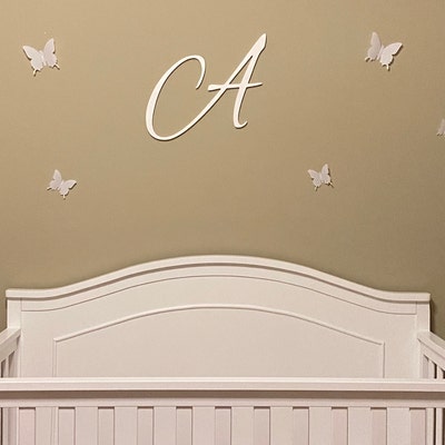 Decorative Wooden Initial Letter Wall Art Custom Bedroom or Wedding ...