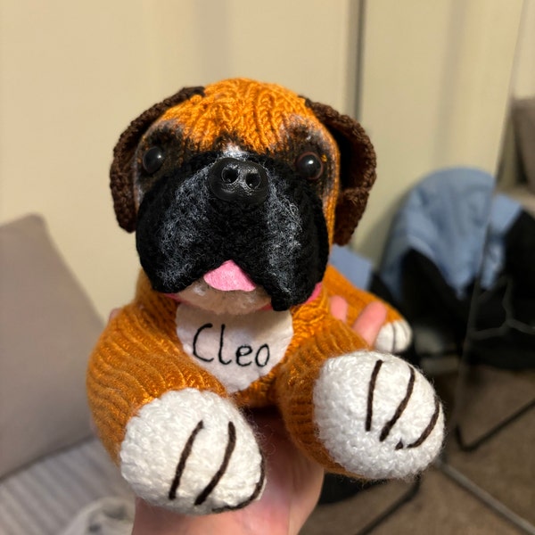 Boxer Dog Plushie, Boxer Dog Lovers Gift, Dog Lovers Gift, Boxer Dog ...