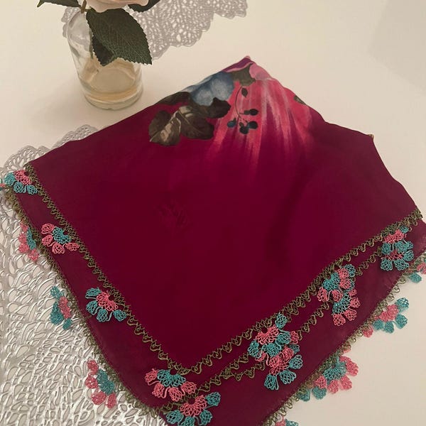 Antique Turkish Wool Shawl, Handmade Scarf, Unisex Travel Wrap Special ...