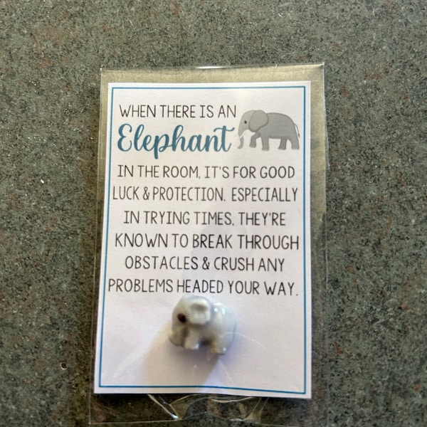 ELEPHANT Good Luck & Protection Tiny Elephant Charm, Lucky Charm ...