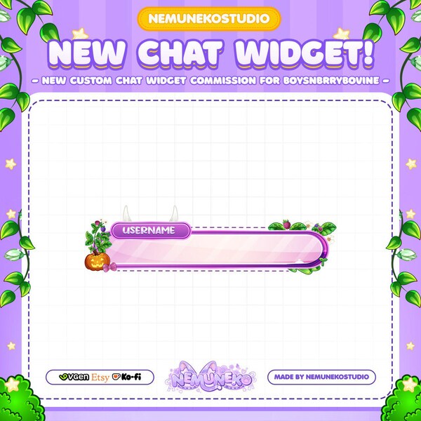 Custom Cute Stream Overlay Package / Twitch Overlay Commissions ...