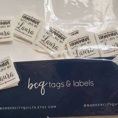 Sewing Label Set, Personalized Sewing Labels, Quilt Label, Fabric Tag ...